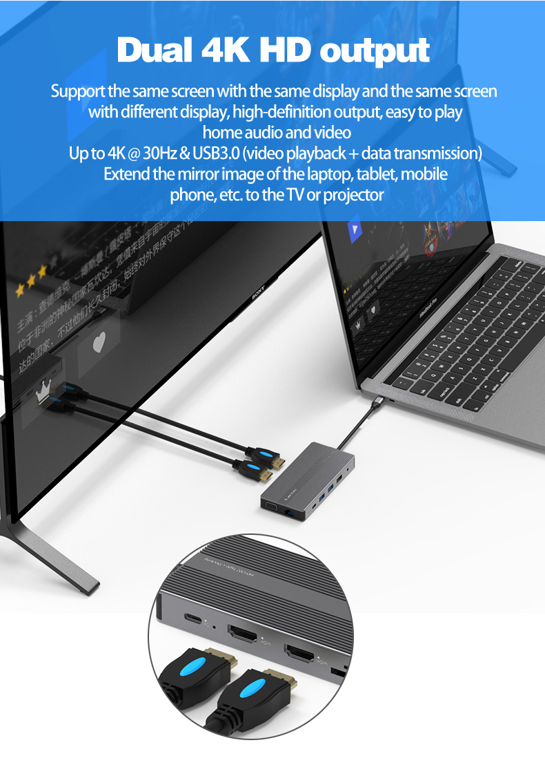 Adaptador Hub 12 En 1 Usb 3.1 tipo C Hdmi Gigabit Red OEM | falabella.com