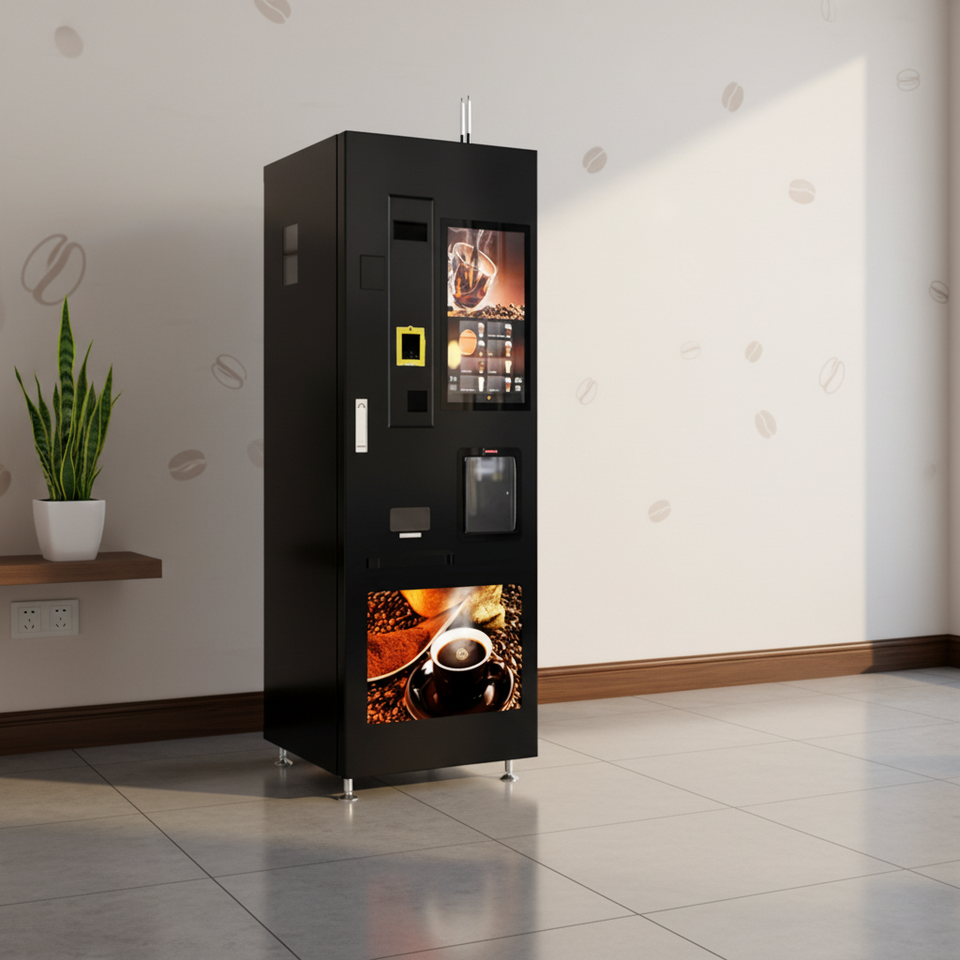 LE Vending 24/7 Self Service Vending Machine 16 Hot/Cold Beverage ...