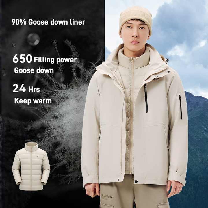 Men's 3-in-1 Winter Jacket - Warm, Waterproof & Versatile