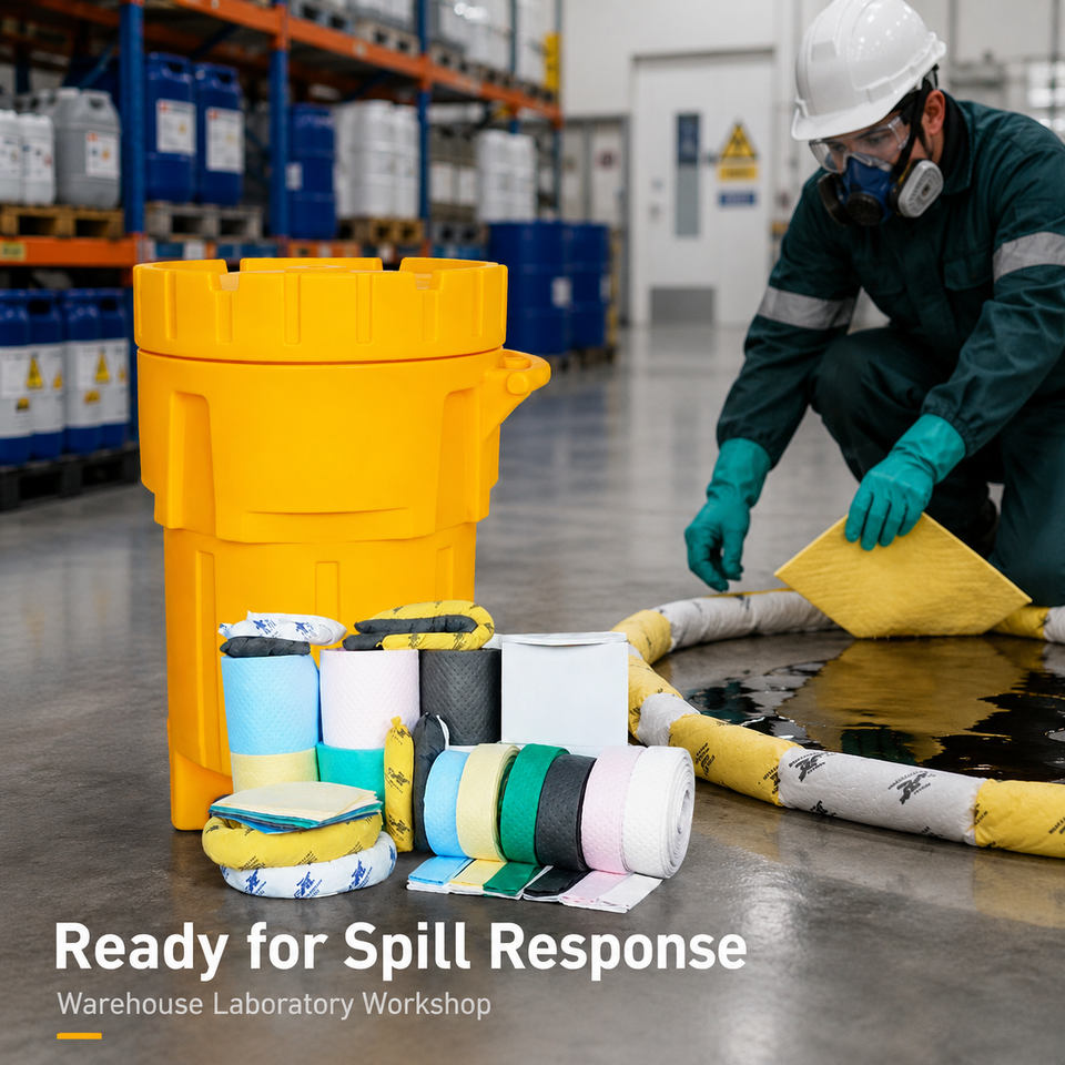 Chemical Spill Kit Toxic Waste Drum Hazardous Material Emergency ...