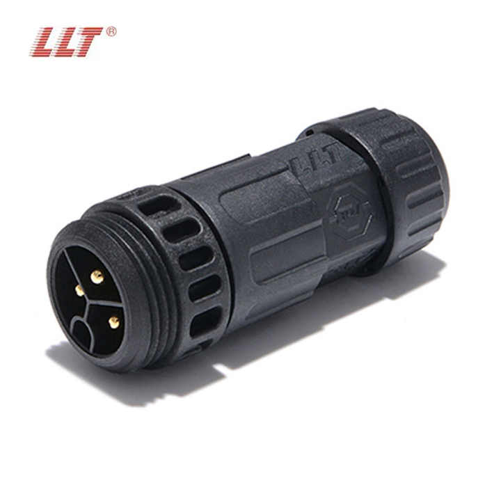 LLT OEM/ODM 600V 20A M19 Threaded 3 Core Assembled Waterproof Connector ...