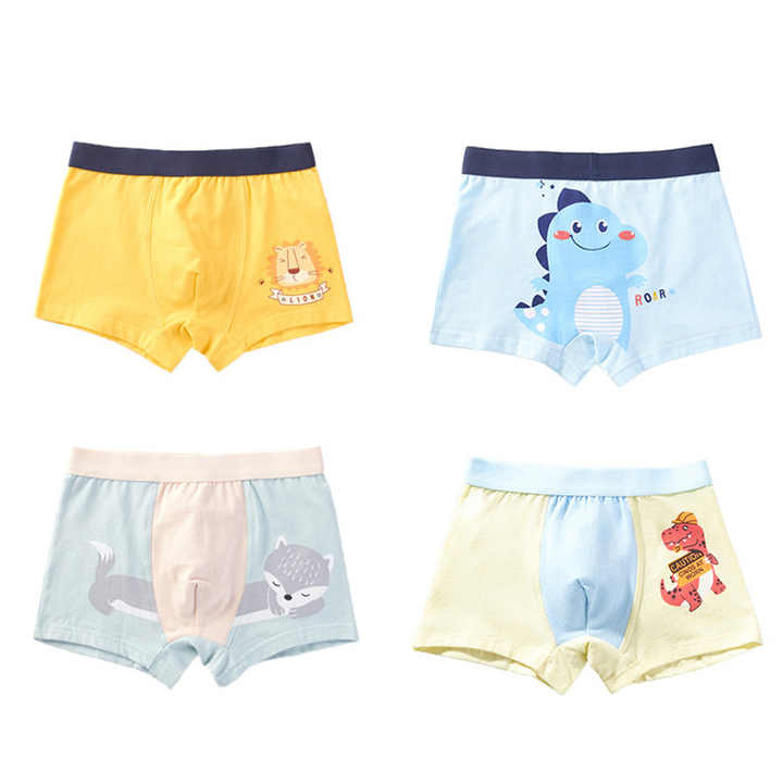 Cartoon Children Underwear Boxer Reactive Printing and Dyeing Soft ...