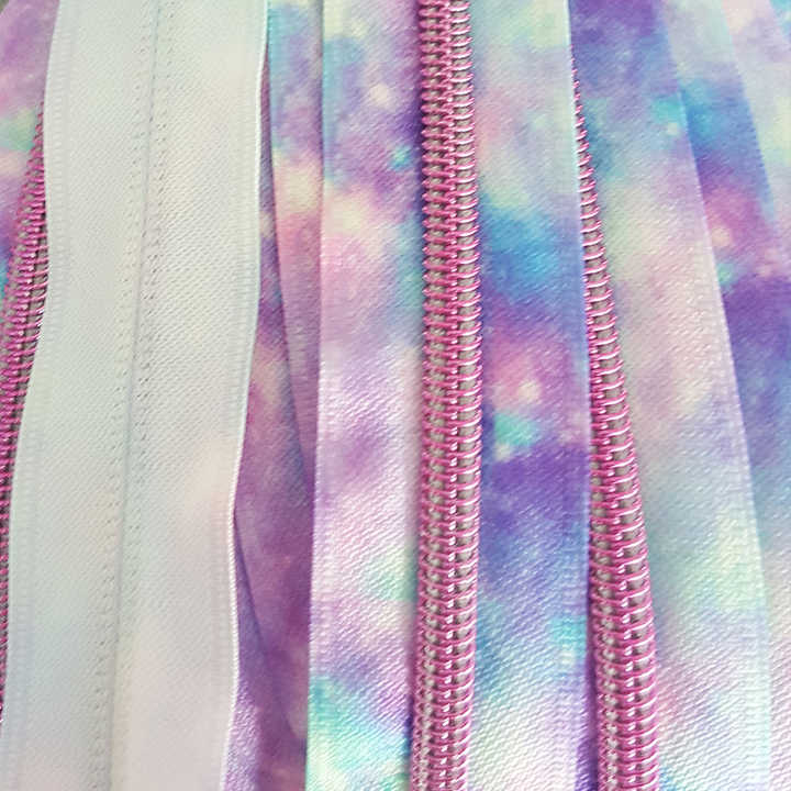 Wholesale Resin Zipper Rolls - Fancy Luxury Rainbow Teeth