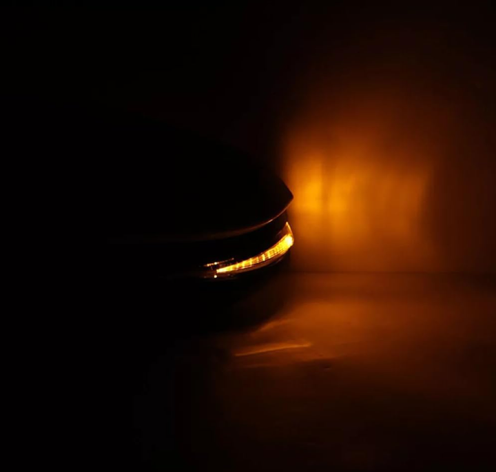 Real Glass White Side Mirror Manual Folding 7-Pin Turn Signal Puddle ...