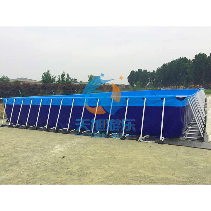 Outdoor Portable PVC Inflatable Rectangular Metal Frame Swimming Pool ...