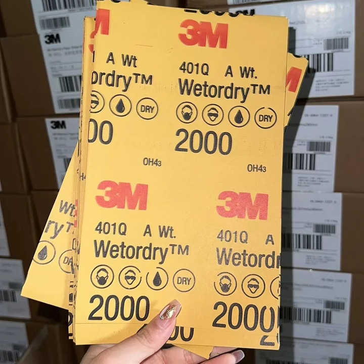 3M 401Q Waterproof Abrasive Sanding Paper - 1000 to 2500 Grit