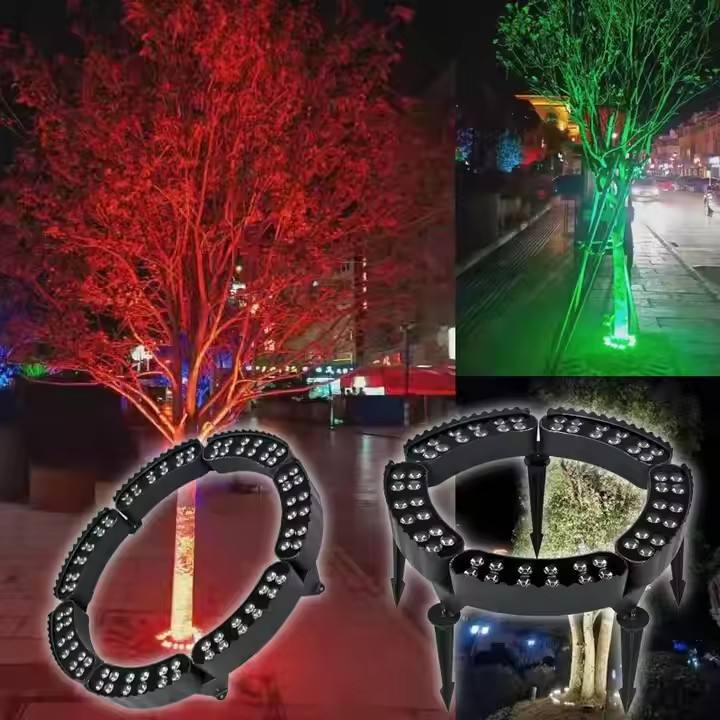 12W LED Solar Hug Tree Light Solar Hold Column Lamp Ring Garden Led ...