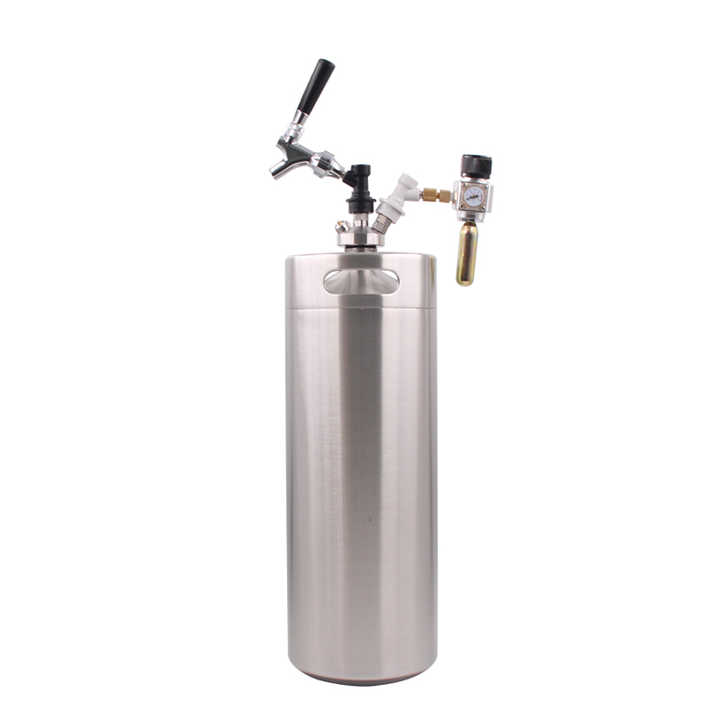 Stainless Steel 10 Litre Co2 Pressure Regulator Mini Keg Dispenser ...