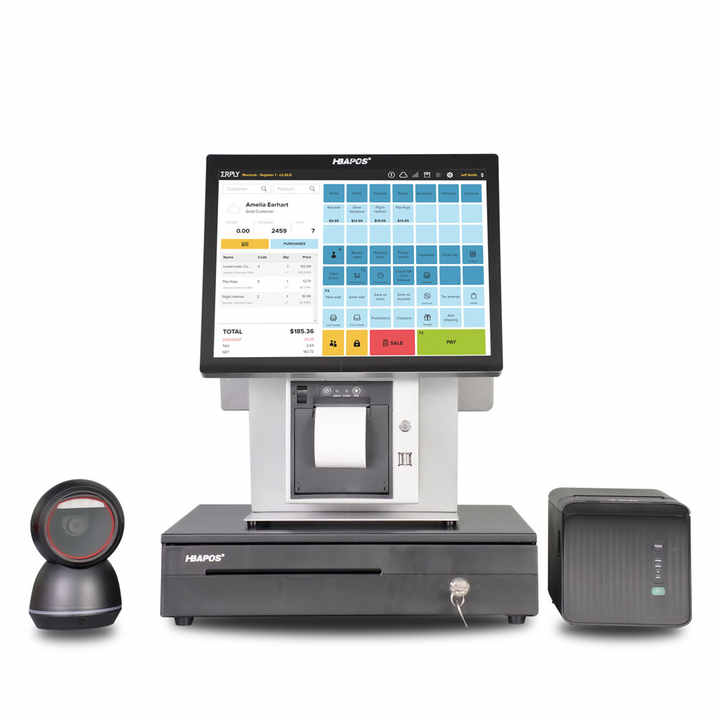 HBAPOS Q37 15 Inch All-in-one Cash Register Capacitive Touch Screen ...
