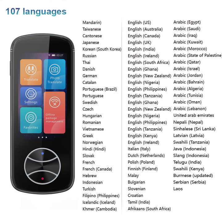2024 Latest instant pocket language translation portable 12 language ...