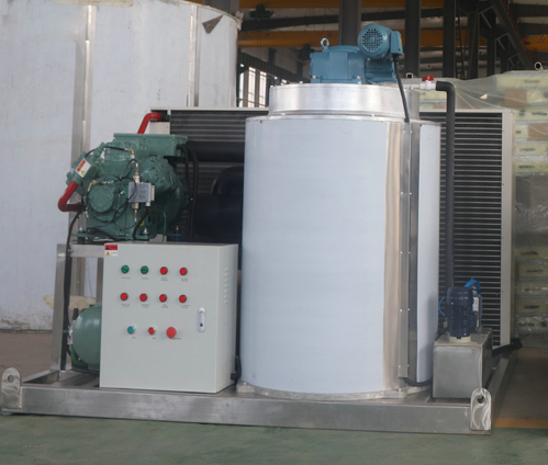 Industrial Ice Flake Maker 5000kg Capacity with Engine Pump Motor & PLC ...