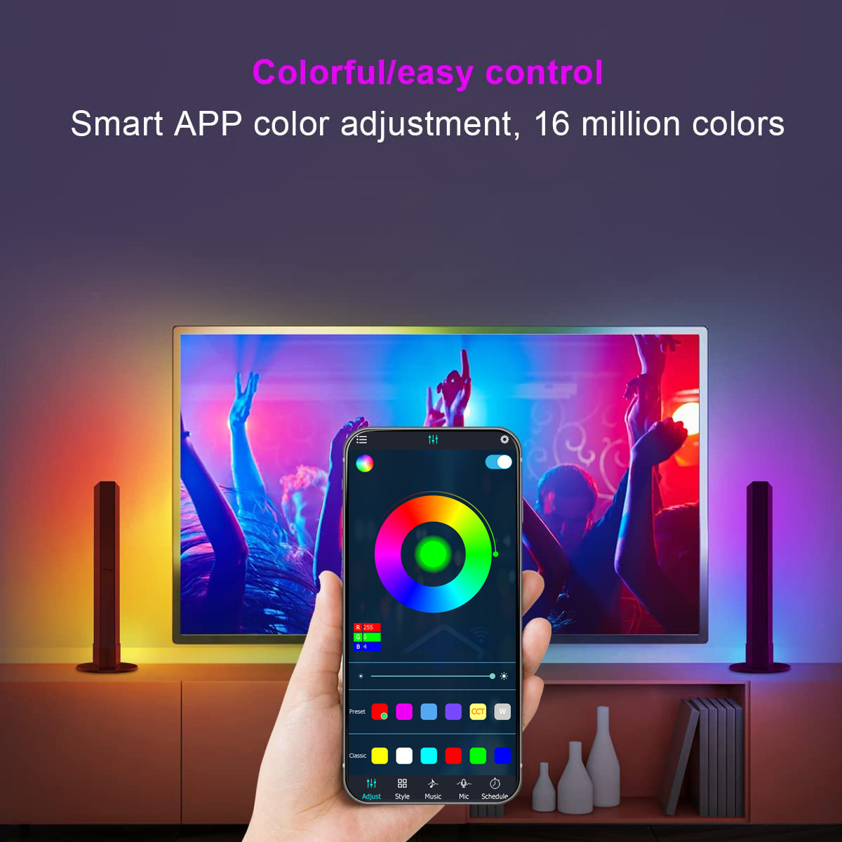 Ambiance Smart Light sound control rhythm light strip usb lights for TV ...