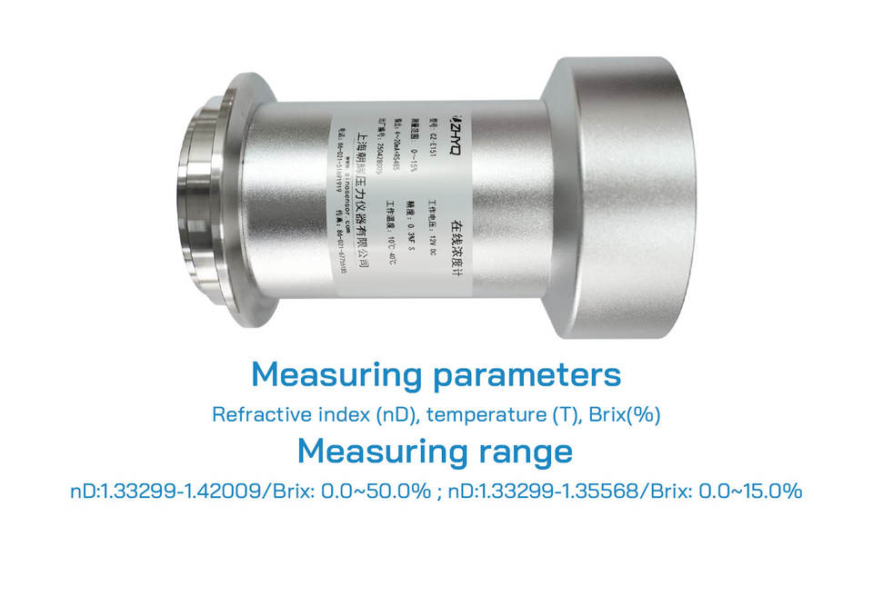 All Stainless Steel 0-50% Inline Brix Refractometer Food Grade ...