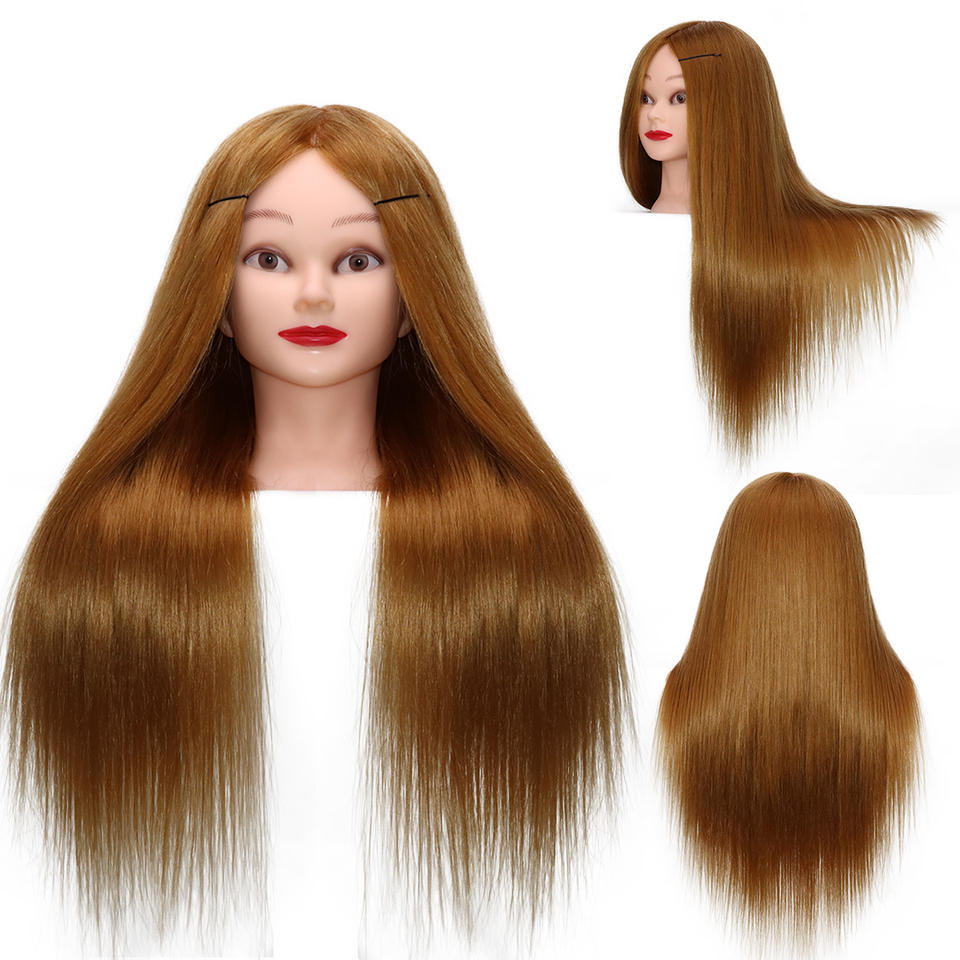 Mannequin Head 22 Inch Indian Non-Remy Human Hair Hand Tied Wig Makeup ...