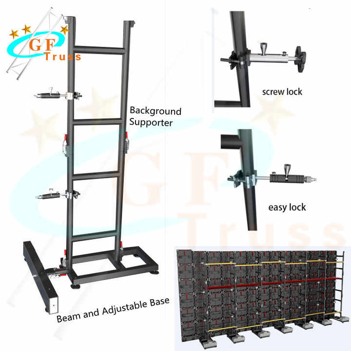 Ukuran Kabinet 640*480Mm Layar Led Dinding Tanah Mendukung Sistem ...