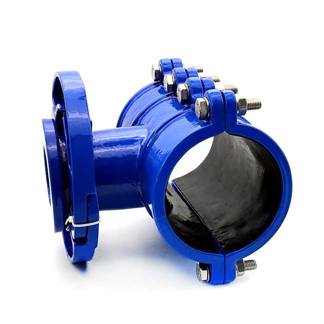 Flanged Ductile Iron Tapping Saddle for PVC Pipe T502