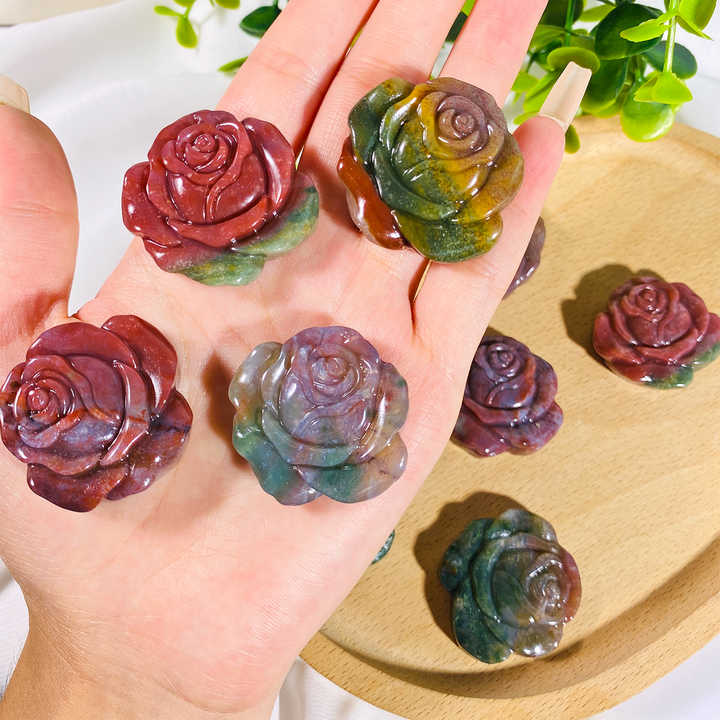 Hot Sale Wholesale Ocean Jasper Roses Crystal Cravings Craved Colorful ...