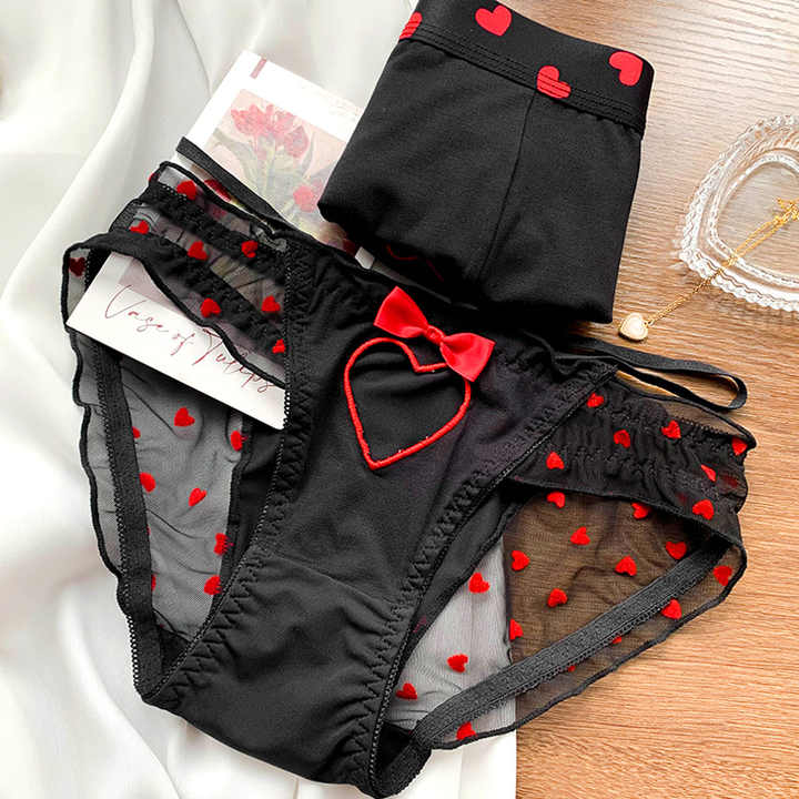 Shop Our New Heart Printed Couple Underwear - Sexy & Comfortable