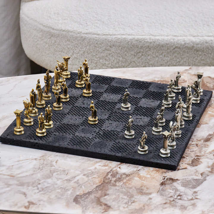 Luxury Brass Black Gaming Chessboard Creative Interior Design Home ...