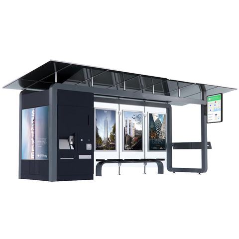 Automatic Door Air Conditioned Bus Stop Shelter for High-Temperature ...