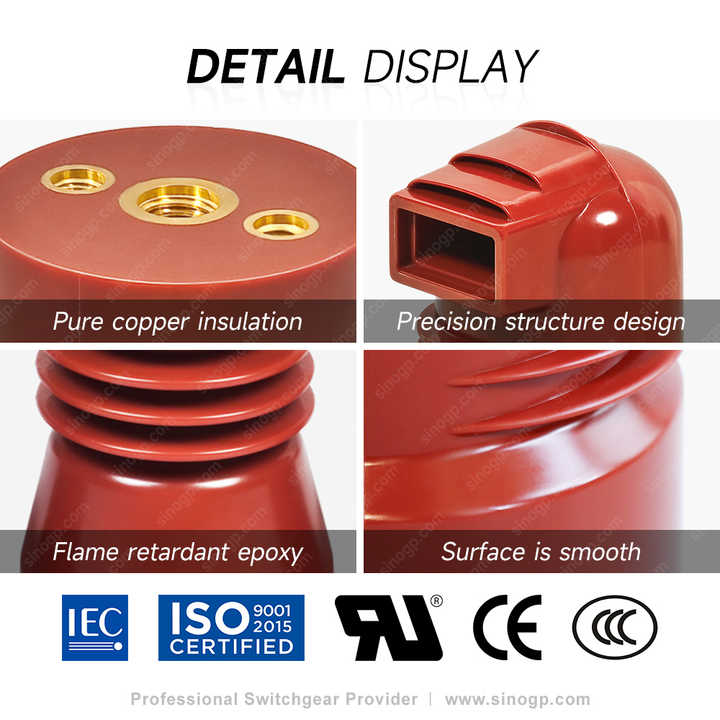 CG-12 Electrical Insulator 12kV Epoxy Resin Medium Voltage Switchgear Capacity Insulator Sensor ...