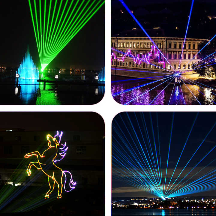 HiLtte 40W High Power RGB Animation Laser Light Show IP65 Night Club ...