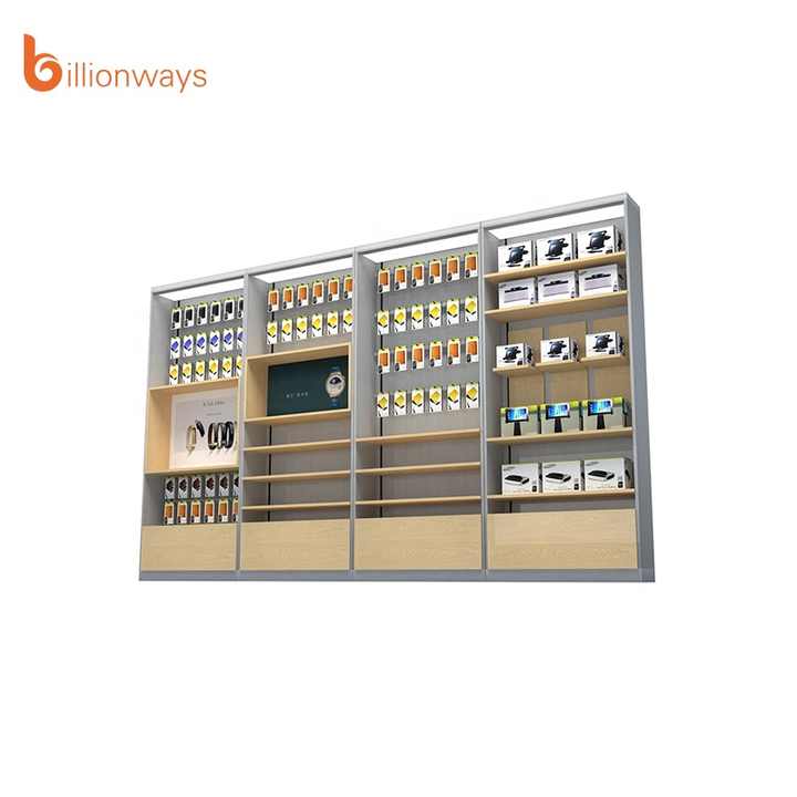 Mobile Phone Accessories Wooden Display Stand for Retail Phone Shop ...