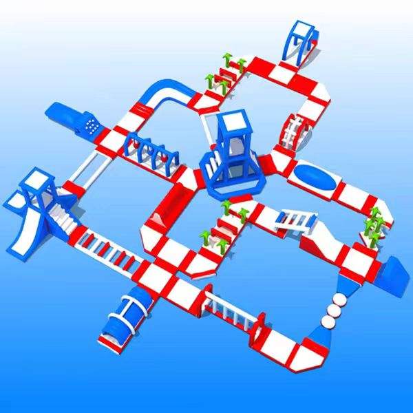 Inflatable Water Obstacle Water Park Game Pool Floats Water Games ...