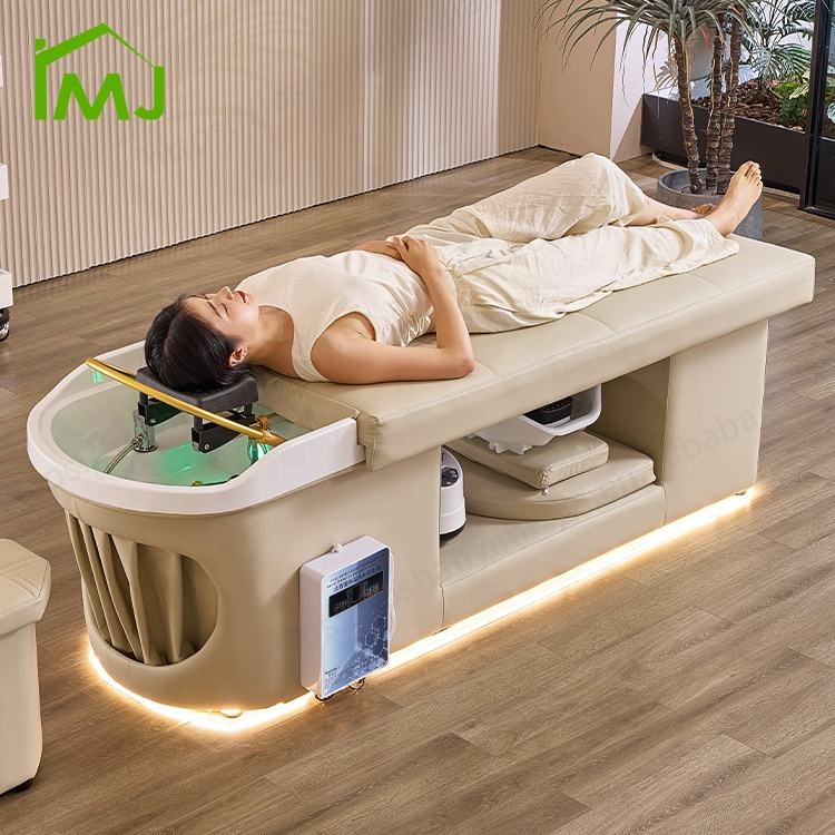 Modern Hair Washing Salon Shampoo Bed with LED - Comfortable Head Spa ...