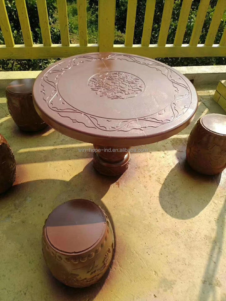 Outdoor Stone Concrete Table and Chair Set Molds for Garden