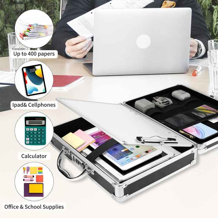 Custom Combination Lock Clipboard Case - Heavy Duty Briefcase