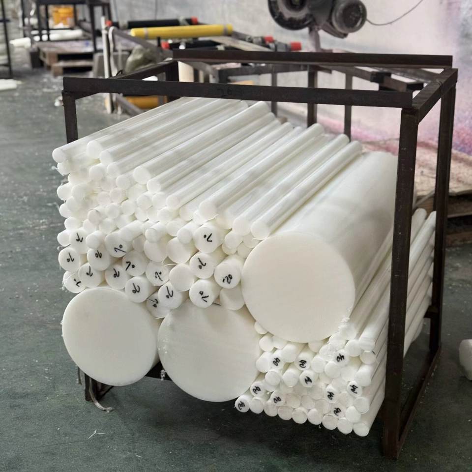 Factory Directly Extruded Plastic White Rod Large HDPE Hard Plastic Rod ...