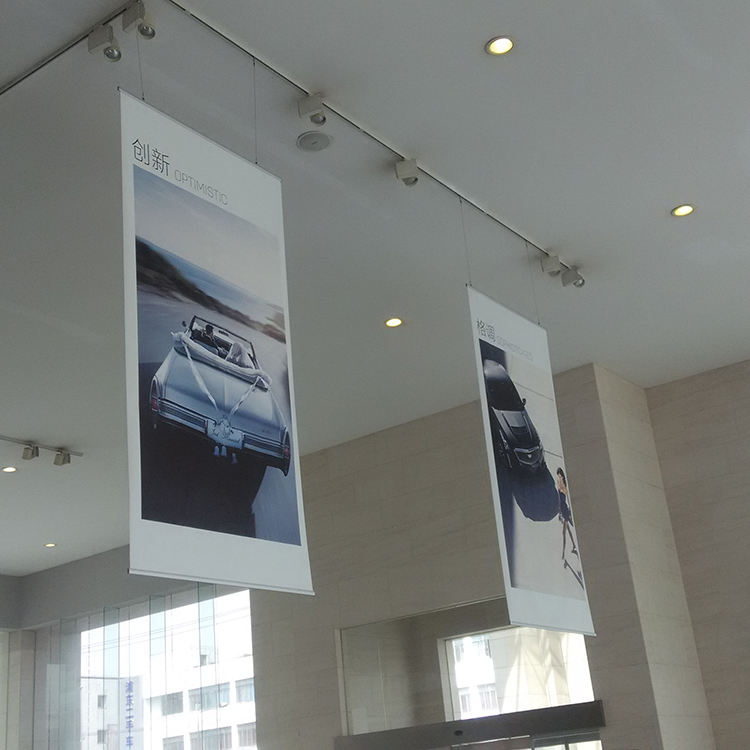 Lightweight Double Sided Scroll Type Hanging Banner Portable Polyester ...