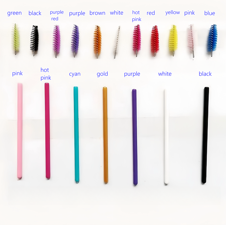 Private Label Custom logo Disposable Eyelash Extension Spoolie Brush ...