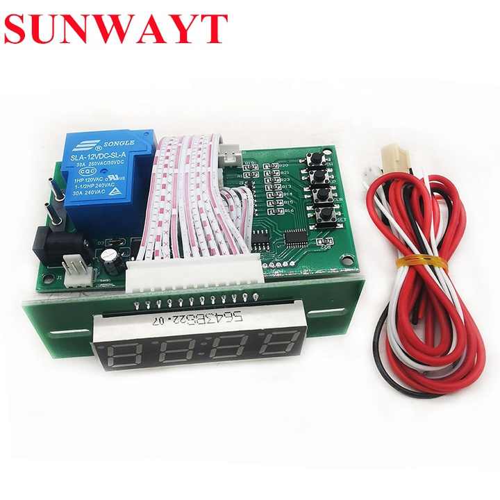 12V Timer PCB Board with Multi Coin Acceptor & Power Adapter