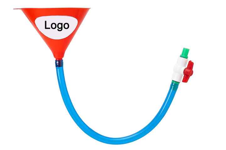 Single Beer Bong Funnel with Valve and Tube - Drinking Game