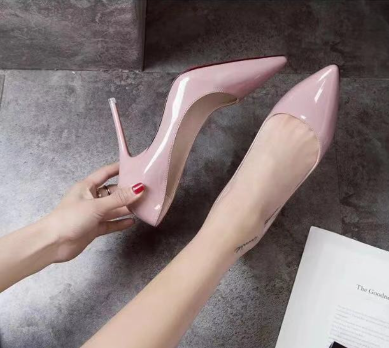 Low Price Red Sole High Heel Shoes Genuine Leather & Pointed Stiletto ...