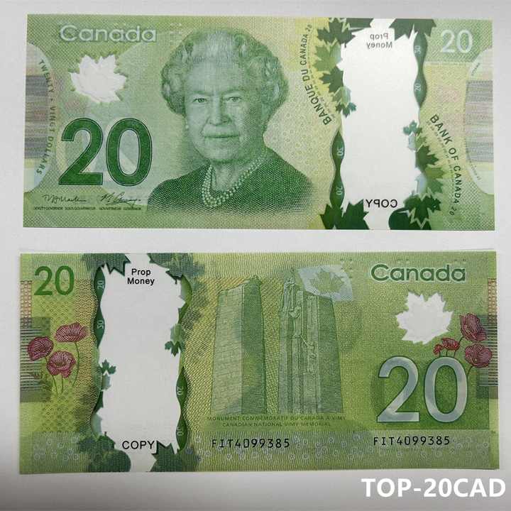 Transparent Movie Polymer Canadian Prop Money - Realistic
