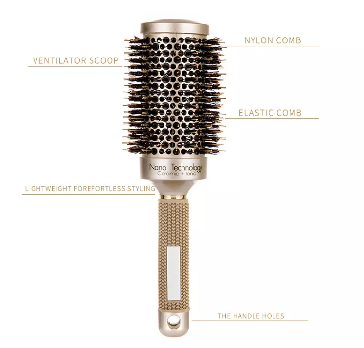 Round Combs Iron Radial High Temperature Resistant Brushes Curly ...