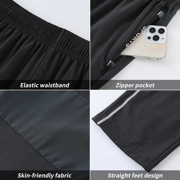 Wholesale 92% Polyester 8% Spandex Gym Pants Color Blocking Straight ...