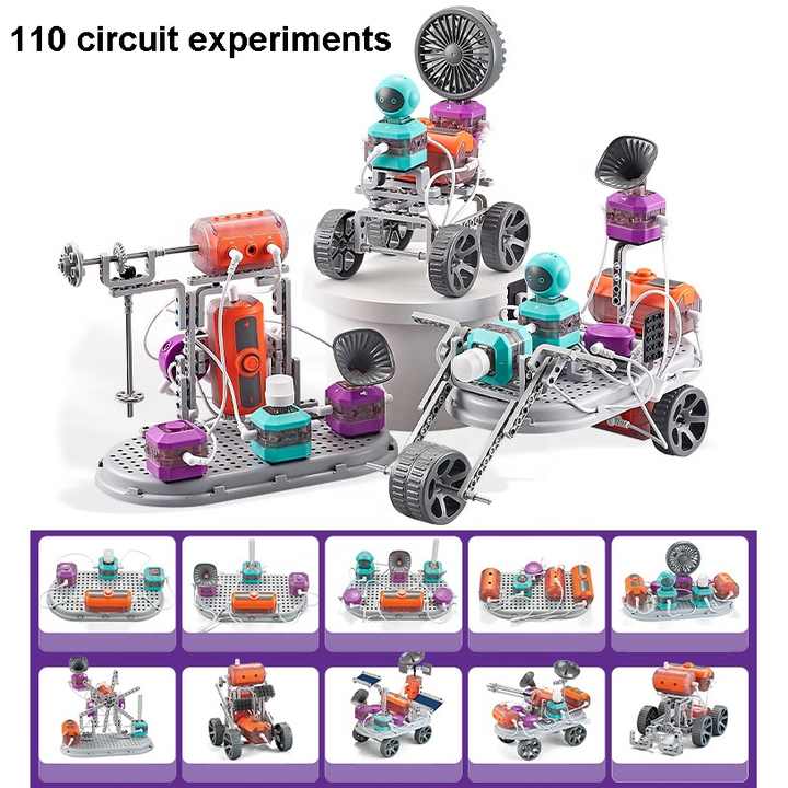 110 Projects Electric Circuits Blocks DIY Toy Science Kit