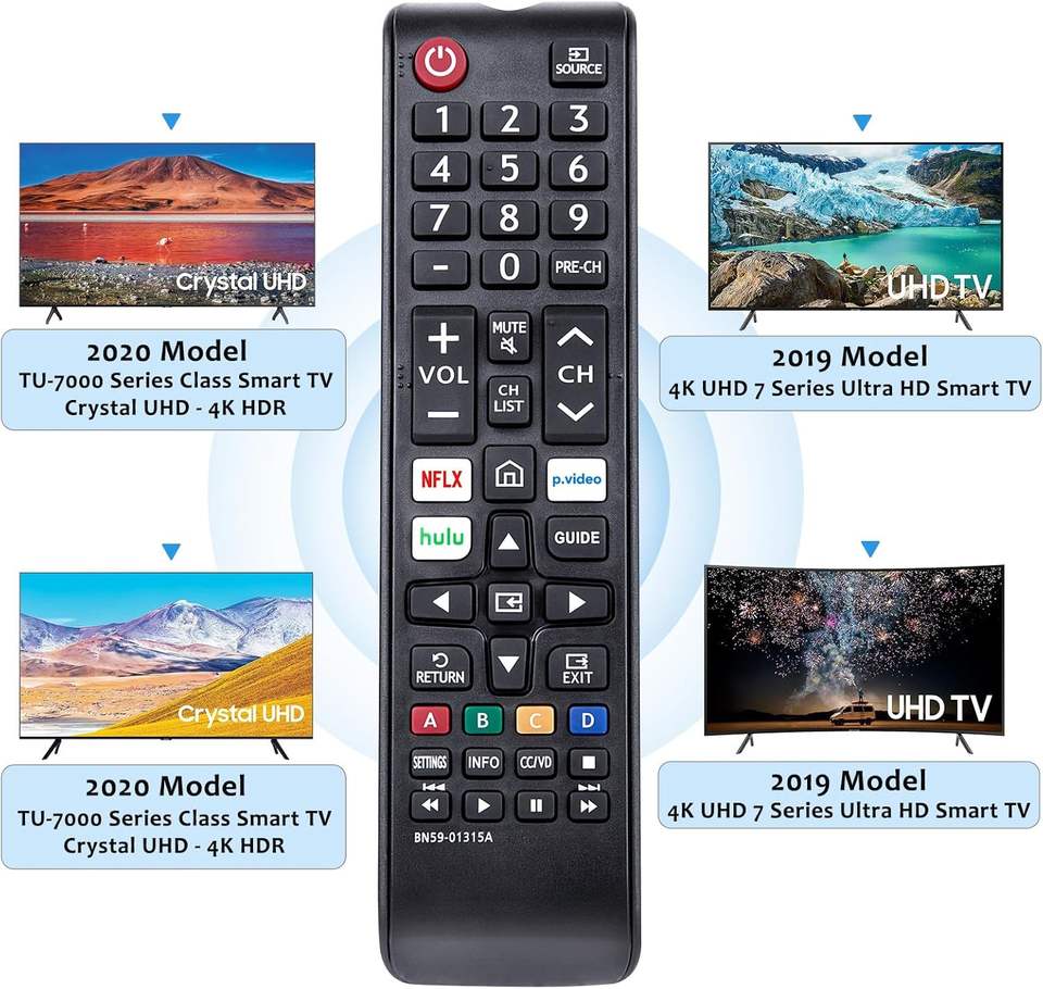BN59-01315A Replacement BN59-01315J Remote Control Use for Samsung 4K ...