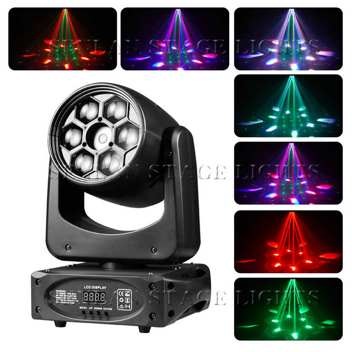 Zoom LED Moving Head Stage Light for Weddings Parties Club Events Six ...