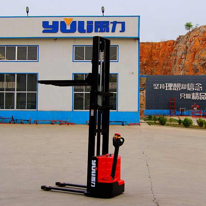 Full Electric Lifting Electric Stackers Pallet Stacker Walking Type Electric Stacking Truck ...