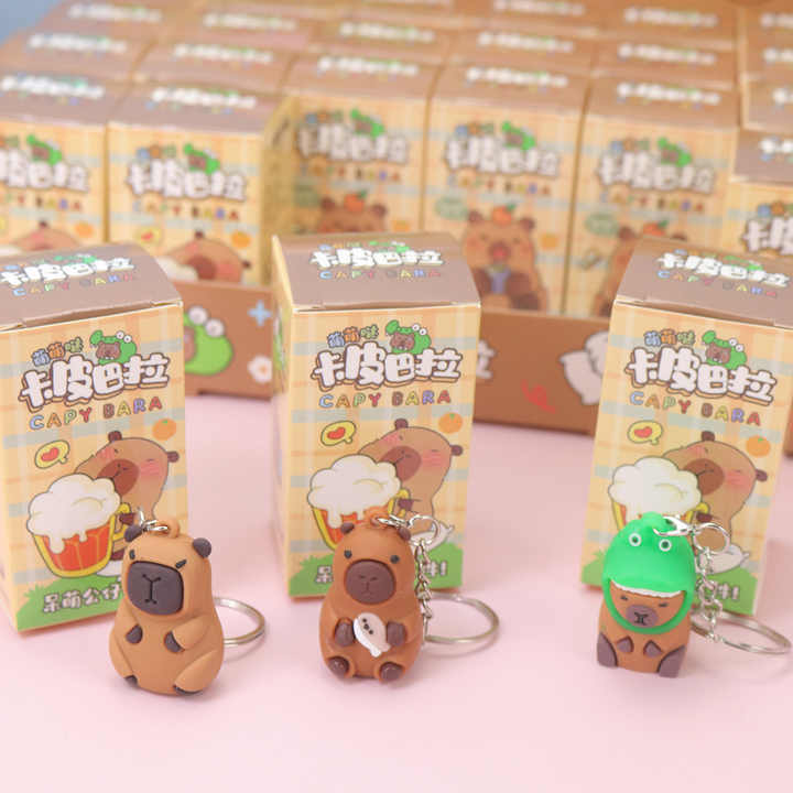 Cute Capybaraed Brainrot Blind Box Keychain Toys Dolls Cartoon PVC ...