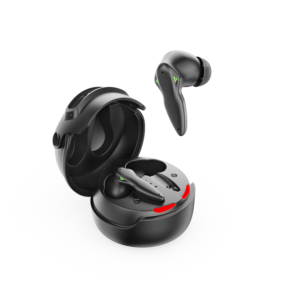Helmet Design Professional Gaming TWS ANC Earbuds Low Latency with LED ...