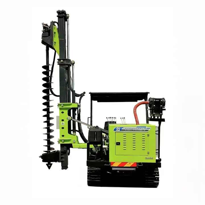 TZ585 Solar Screw Pile Driver Small Desile Engine Equipment for Power ...