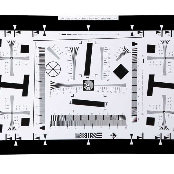 ISO 12233 Test Chart - 4000 Line Camera Testing & Calibration Equipment ...