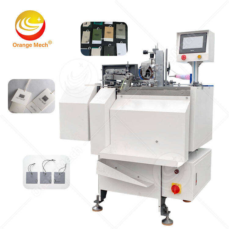 Perfect Automatic Hang Tag Cord Tying Machine Business Clothes Card Hang Tags Stringing Machine ...