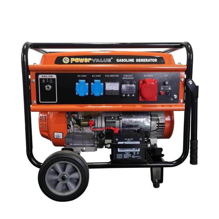 5KW/5000W Electric Start Dual Fuel Portable Power Generator Three Phase ...